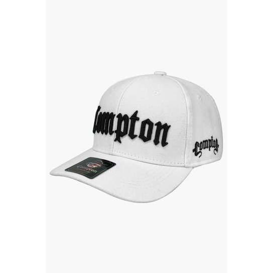 Boné Compton Aba Curva Snapback Classic Branco - Branco | Netshoes