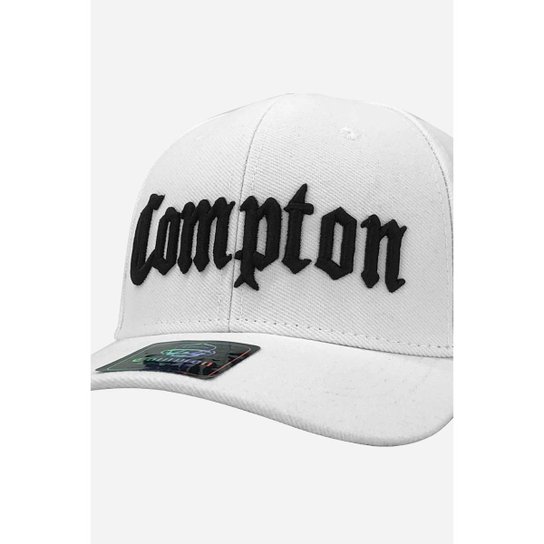 Boné Compton Aba Curva Snapback Classic Branco - Branco | Netshoes