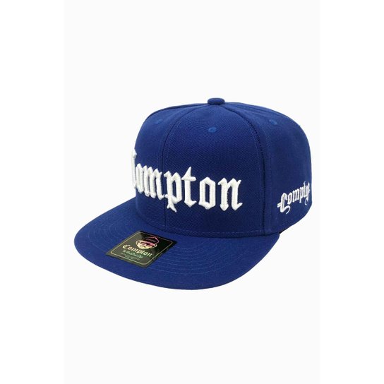 Boné Compton Aba Reta Snapback Classic Azul Royal - Azul | Netshoes