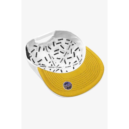 Boné Compton Aba Reta Snapback L.A Recorte Laser Branco - Branco | Netshoes