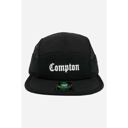 Boné Compton Five Panel Strapback Classic Preto - Preto | Netshoes