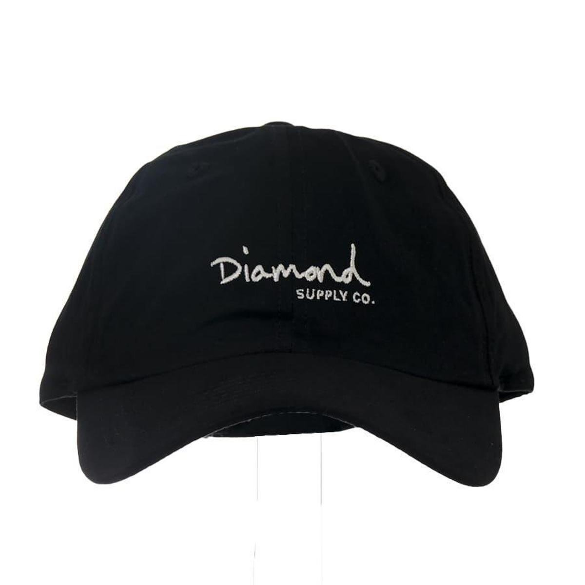 Boné Diamond Og Script Dad Hat Preto - Preto | Netshoes