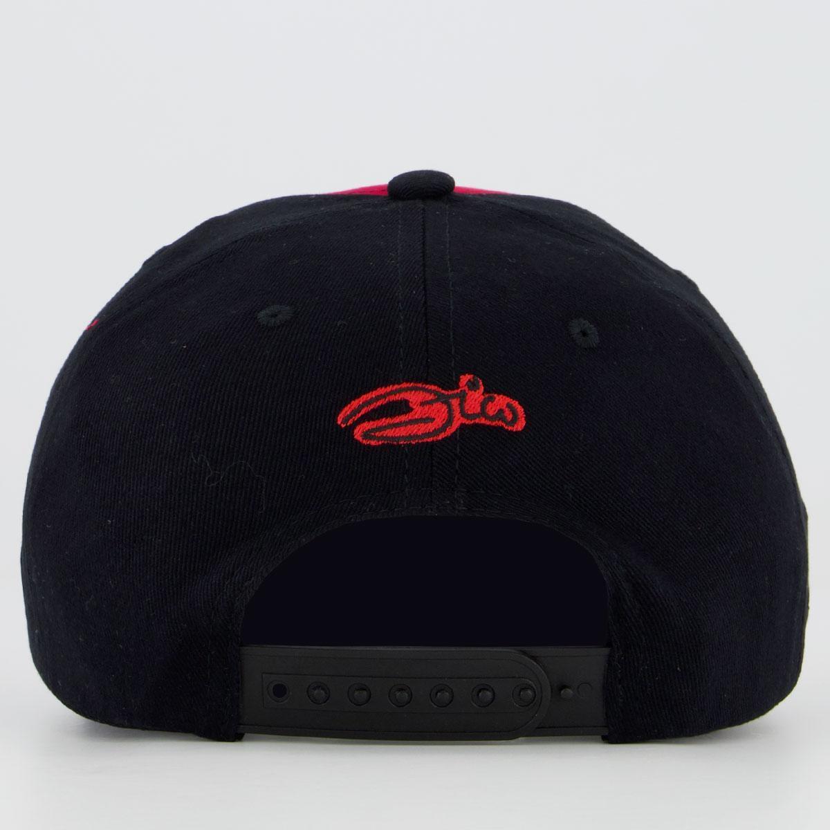Boné Flamengo Escudo Preto e Vermelho - Preto | Netshoes