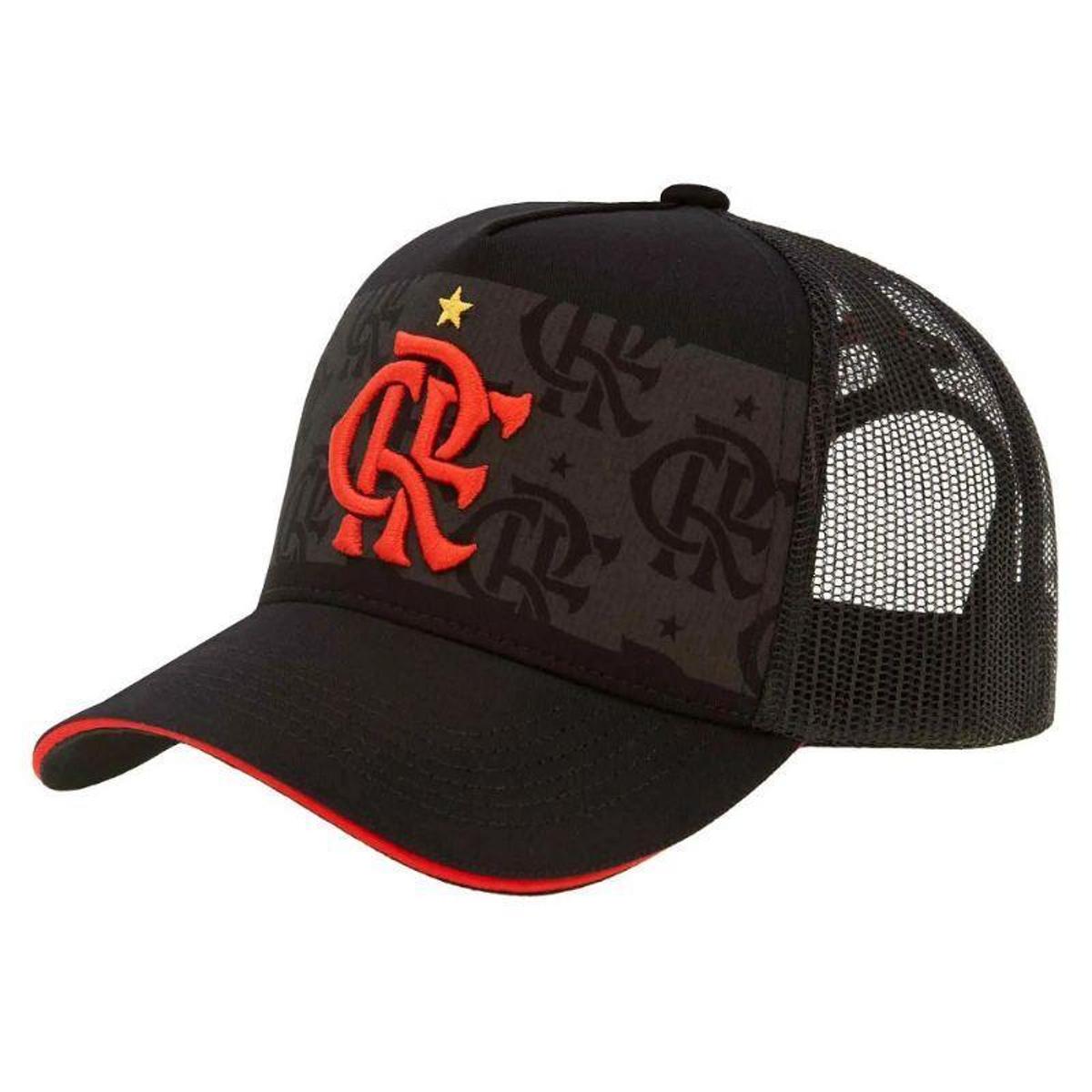 Boné Flamengo Zico Trucker Front Oficial Licenciado - Ref 36007 - Preto ...