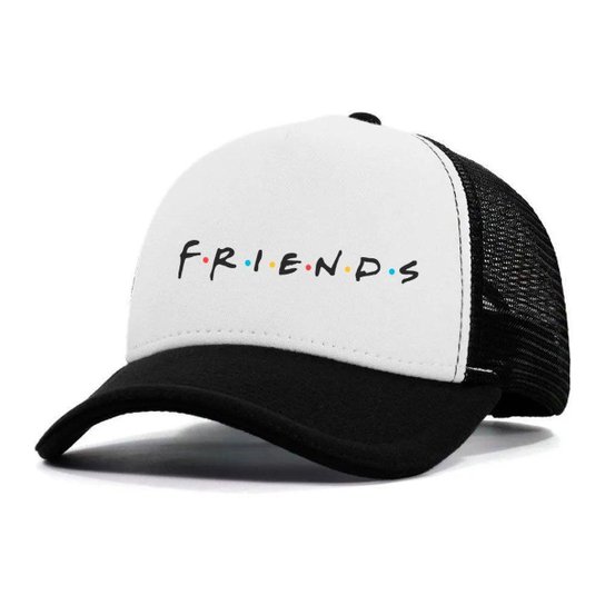 Bone Friends Trucker Com Tela Aba Curva Com Regulagem - Branco | Netshoes