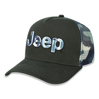 Boné Jeep Trucker Militar - Verde | Netshoes