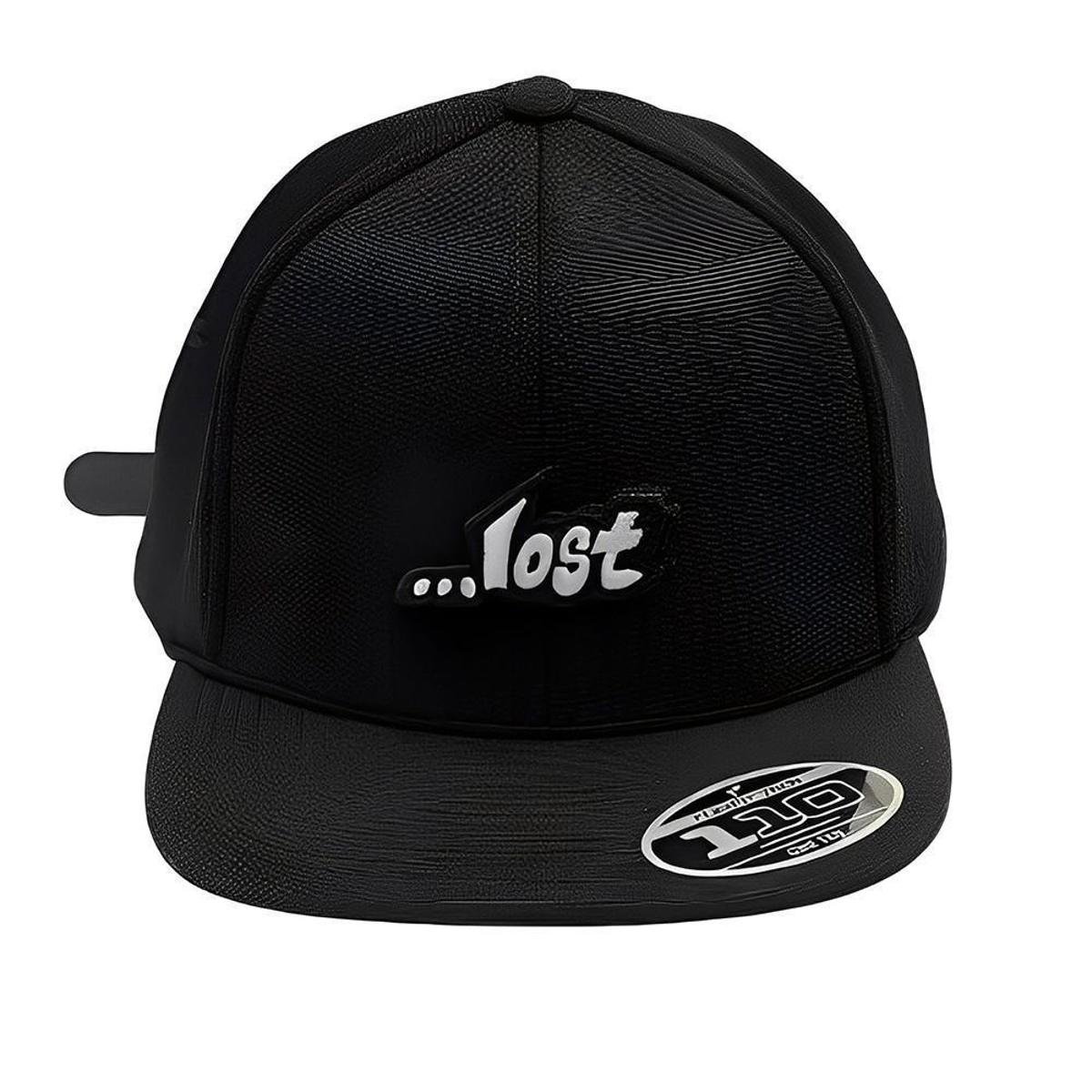 Boné Lost Fitao Strap Back Patch - Preto - Preto | Netshoes