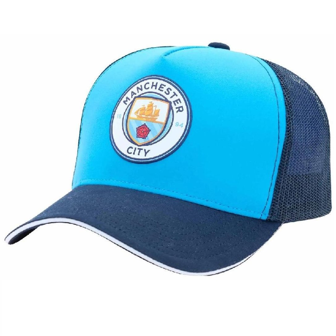 Boné Manchester City Aba Curva SuperCap Silk - Azul - Azul Escuro | Netshoes