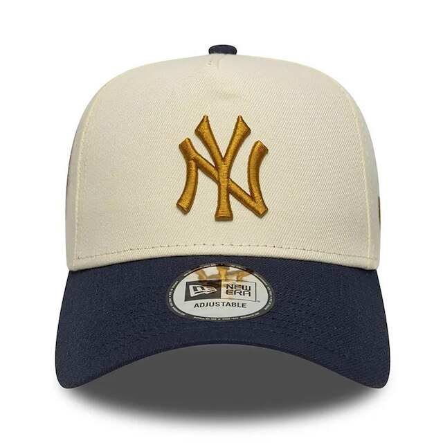 Boné New Era 9FORTY E-Frame New York Yankees Patch Bege - Bege | Netshoes