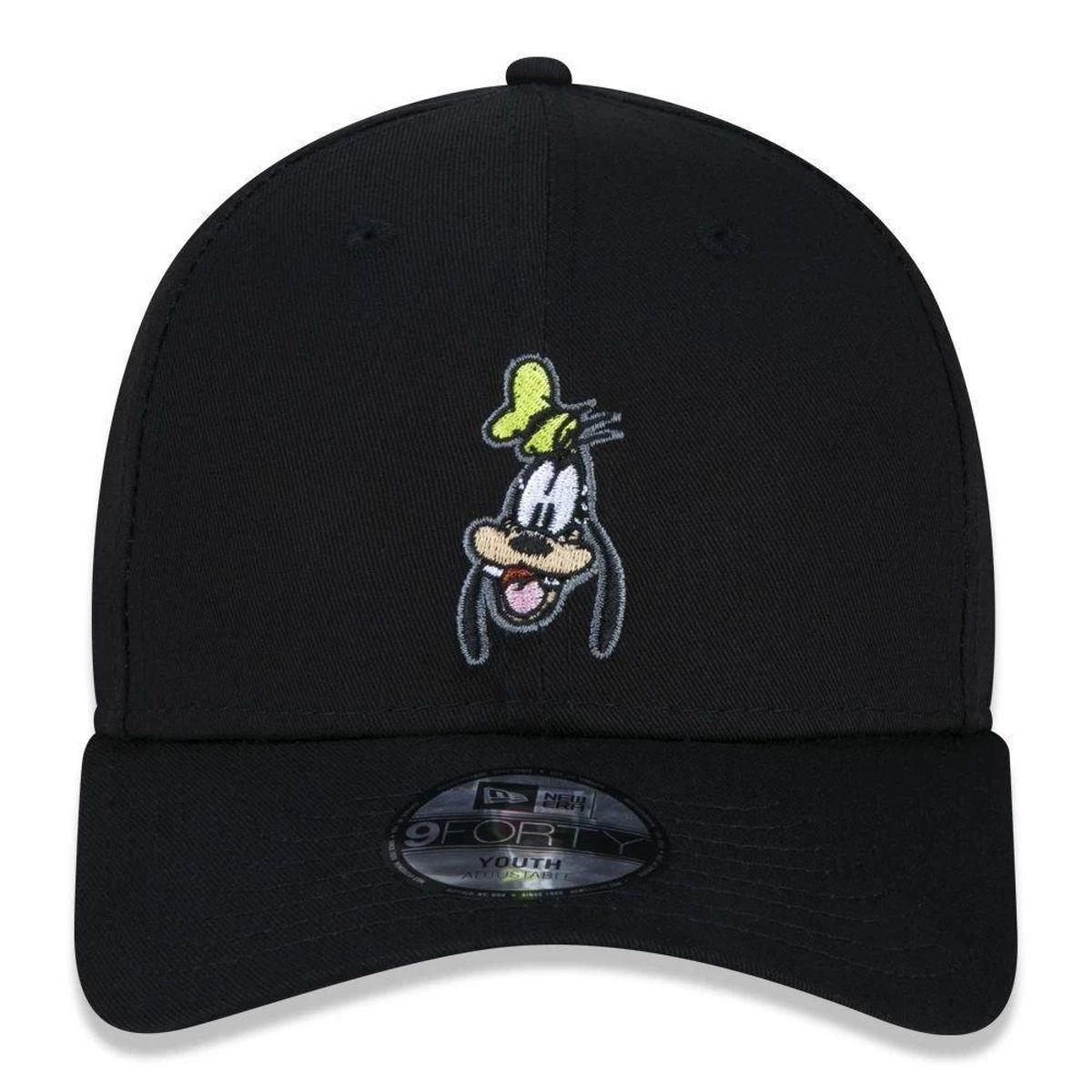 Boné New Era 9Forty Juvenil Disney Pateta Charact Ajustável - Preto ...