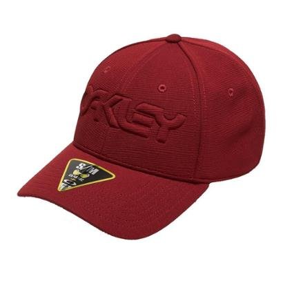 BONÉ OAKLEY 6 PANEL STRETCH HAT EMBOSSED MASCULINO TAMANHO P/M - Bordô ...