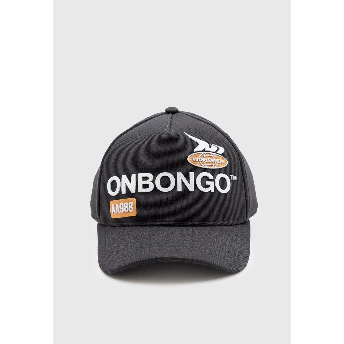 Boné Onbongo Aba Curva Fle Fit Ottom Masculino - Preto | Netshoes
