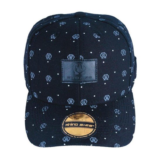 Bone Rhino Size Snapback Aba Curva - Preto | Netshoes