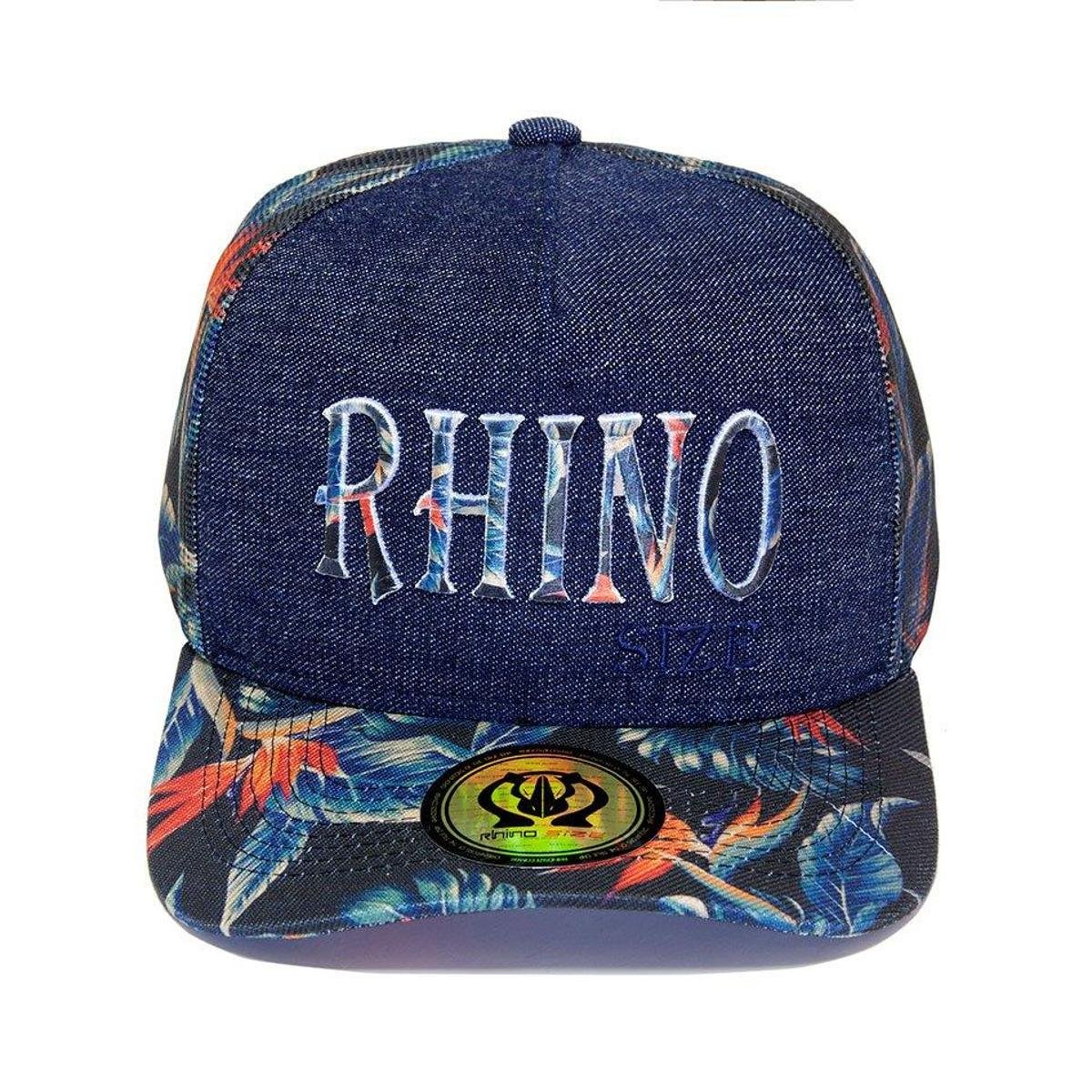 Bone Rhino Size Trucker Snapback - Marinho | Netshoes