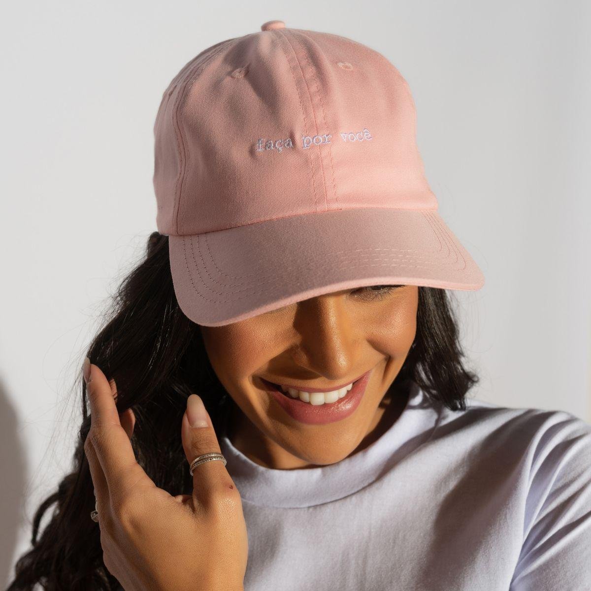 Boné Rosa Claro Faça Por Você BN020 - Rosa | Netshoes