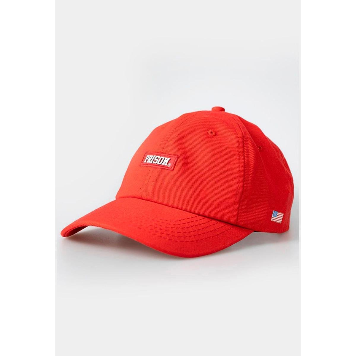 Boné Strapback Dad Hat Aba Curva Prison Vermelho - Vermelho | Netshoes