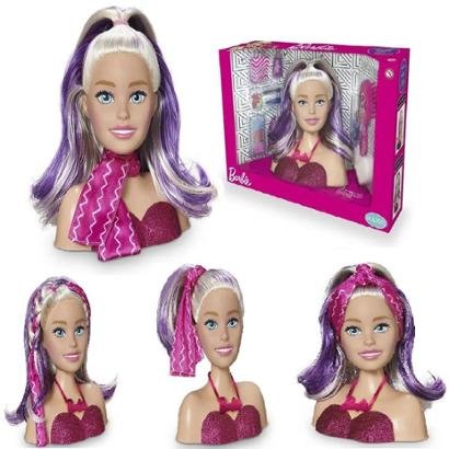 Boneca Barbie Styling Head Faces Busto Barbie Acessórios E maquiagem ...