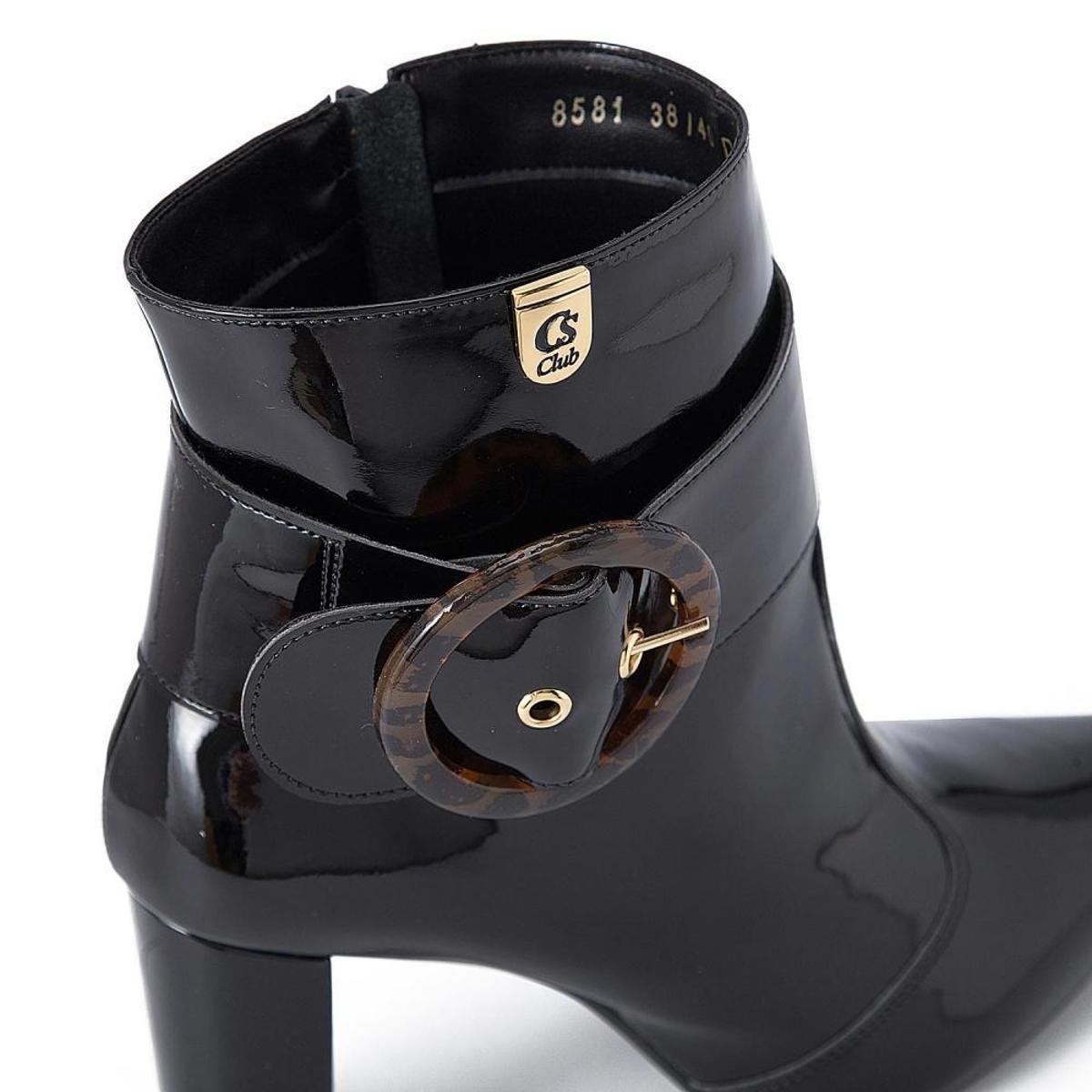 Bota Black Verniz Fivela CS Club Preto - Preto | Netshoes