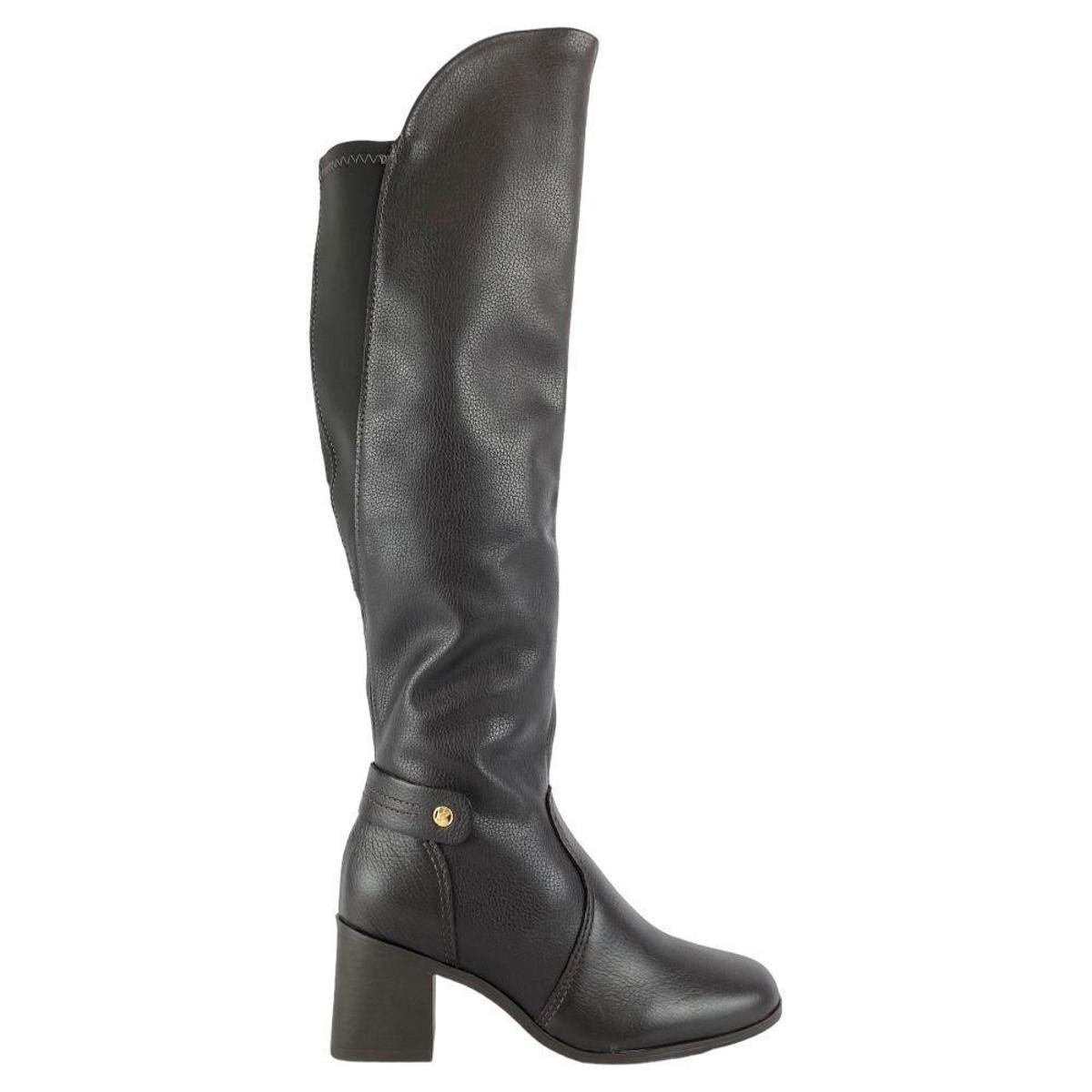 Bota Bottero Cano Longo Couro Adulto Feminino - 361804 - Marrom | Netshoes