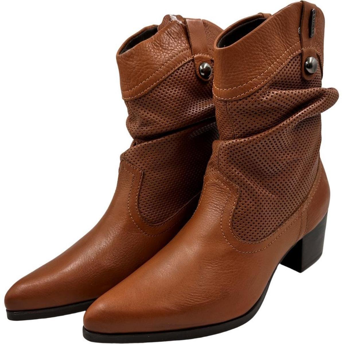 Bota Bottero Western Cano Curto Feminina - Marrom | Netshoes