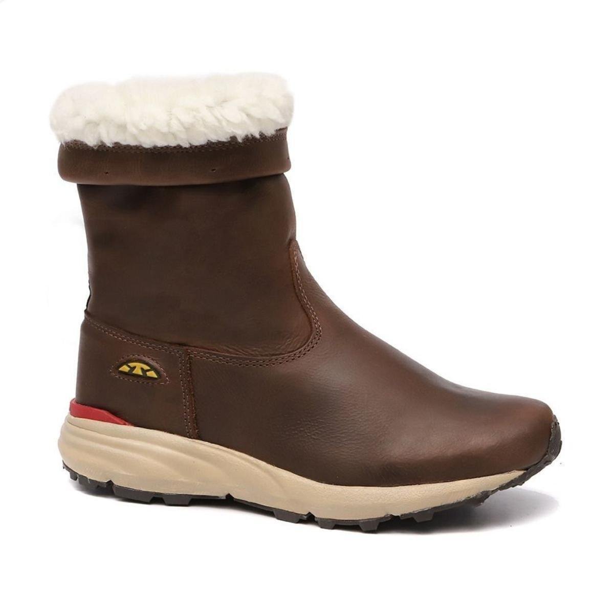 Bota Bull Terrier Snow ii Forrada Lã Pelo Feminina - Marrom | Netshoes