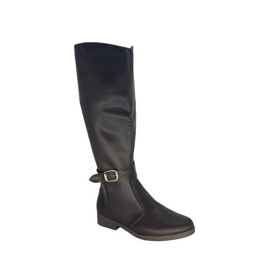 Bota Cano Alto Feminina Manga Rosa 1907 - Café | Netshoes