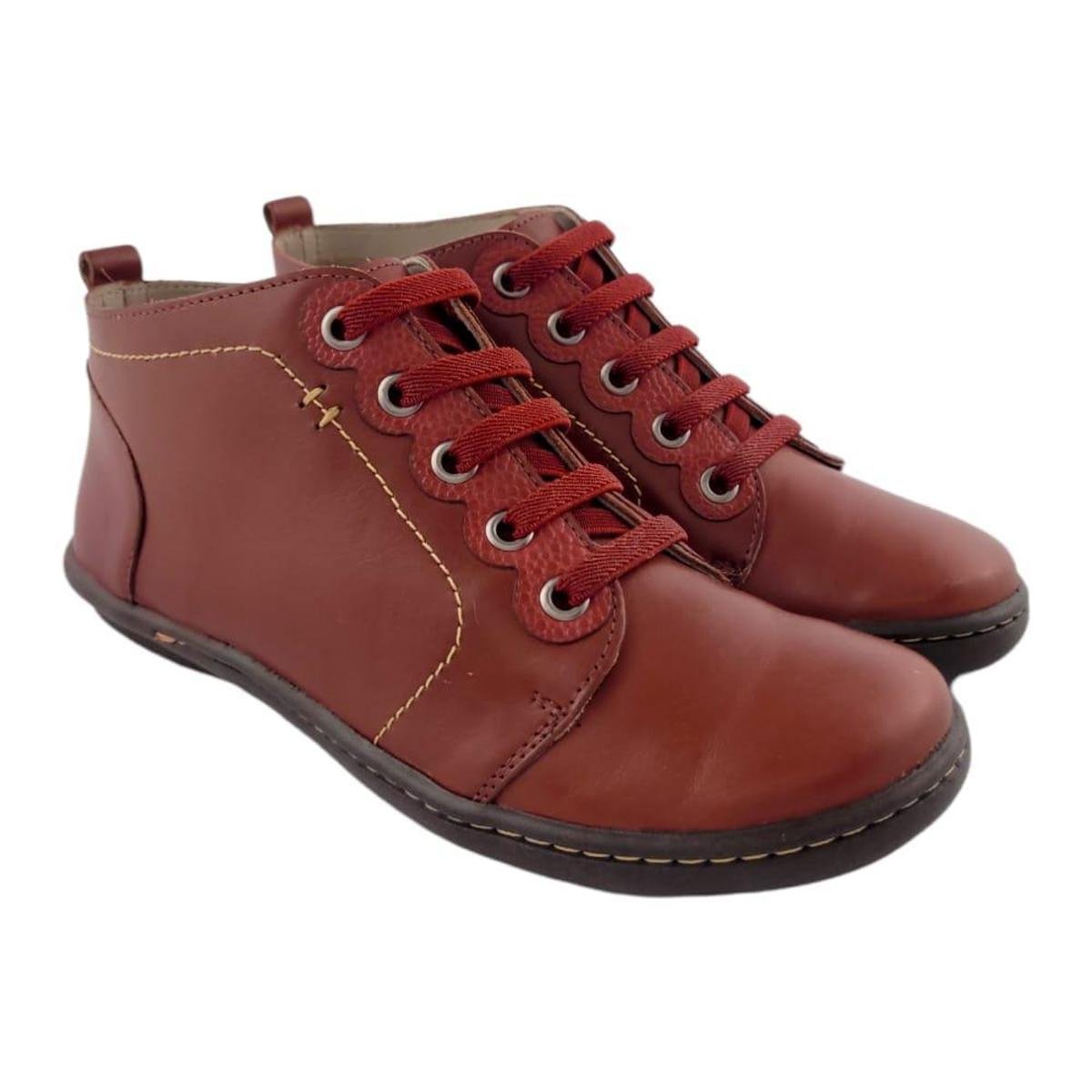 Bota Cano Curto J.Gean Retro em Couro Com Elástico - Preto | Netshoes