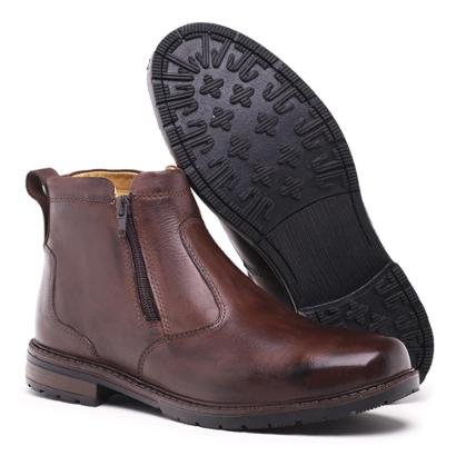 Bota Chelsea Masculina Botina Masculina Casual Fecho Zíper Lateral Lado ...