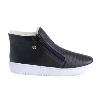 Bota Com Pelo Lã Completamente Forrada Palmilha Feminina Tênis Botinha ...