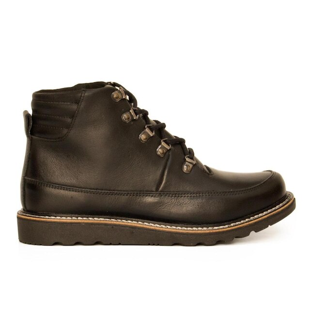 Bota Coturno Casual Moc Toe Couro Fiorenza - Preto | Netshoes