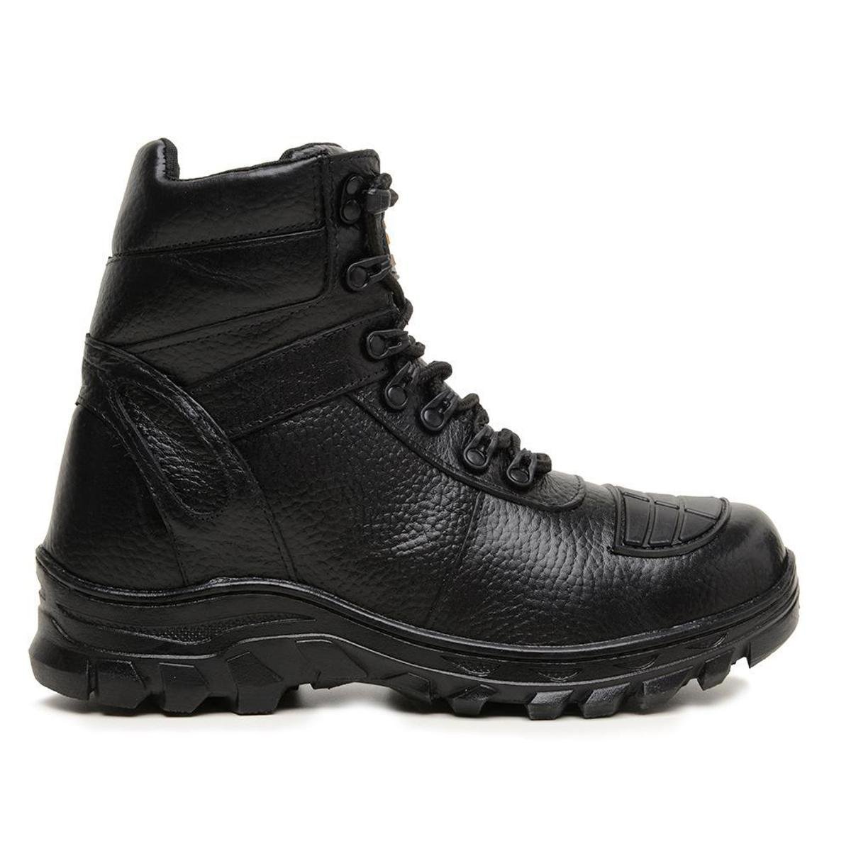 Bota Coturno Masculina Wit Shoes Motociclista em Couro com Protetor ...
