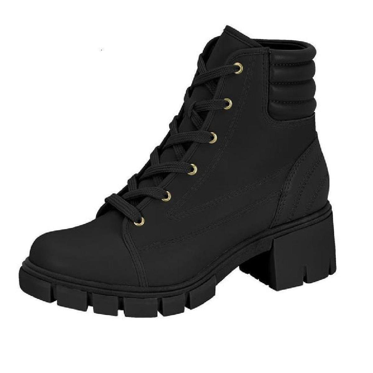Bota Coturno Moleca Tratorada Feminina - Preto | Netshoes