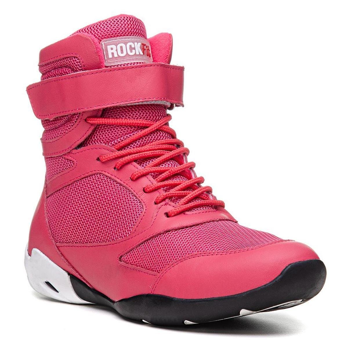 Bota De Treino Rock Fit Overall Em Couro Rosa - Rosa | Netshoes