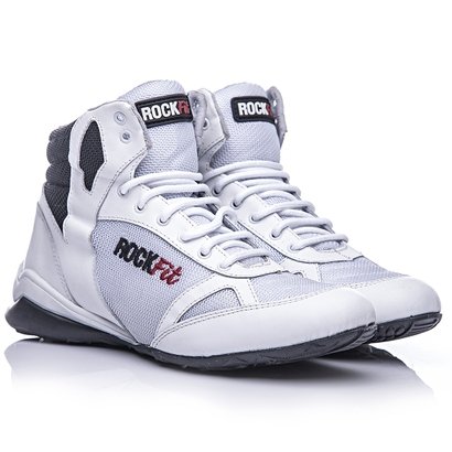 Bota De Treino Rock Fit Press Em Couro Vermelho - Branco | Netshoes