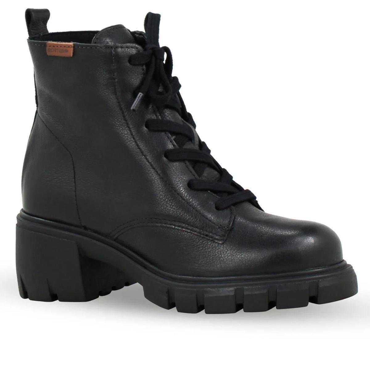 Bota Feminina Bottero Coturno Burnish Preta Onix - 347201 - Preto ...