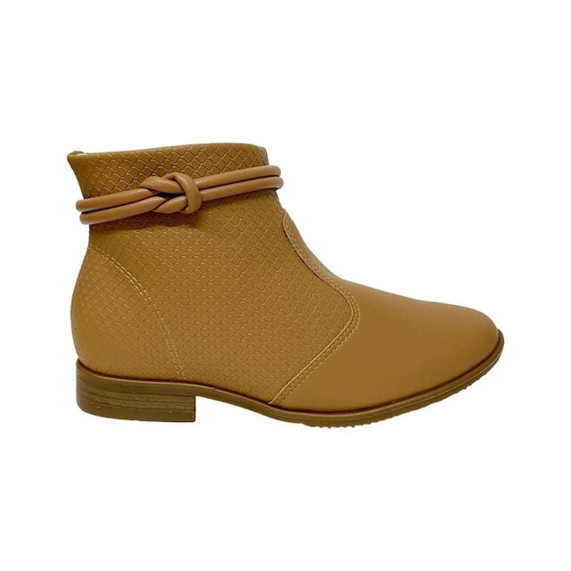Bota Feminina Cano Curto Napa Berlim Moleca - Bege | Netshoes