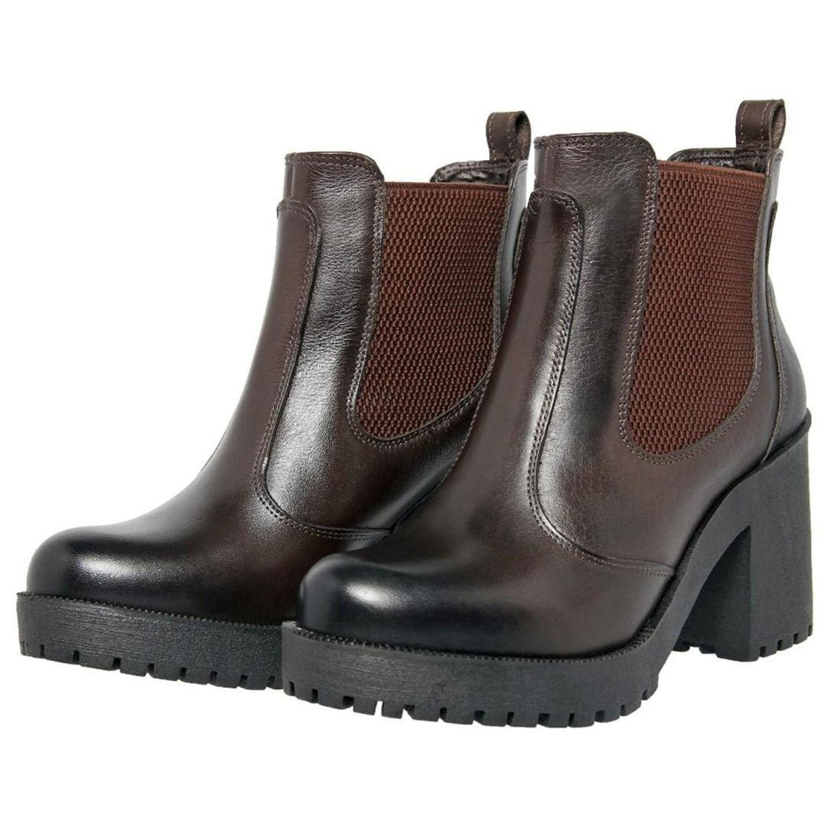 Bota Feminina Chelsea Cano Médio Mocflex - 14030 - Café - Marrom | Netshoes
