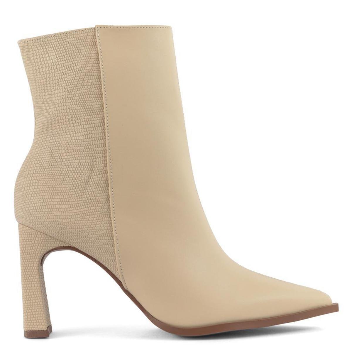 Bota Feminina Maria Filó Lagarto - Branco | Netshoes