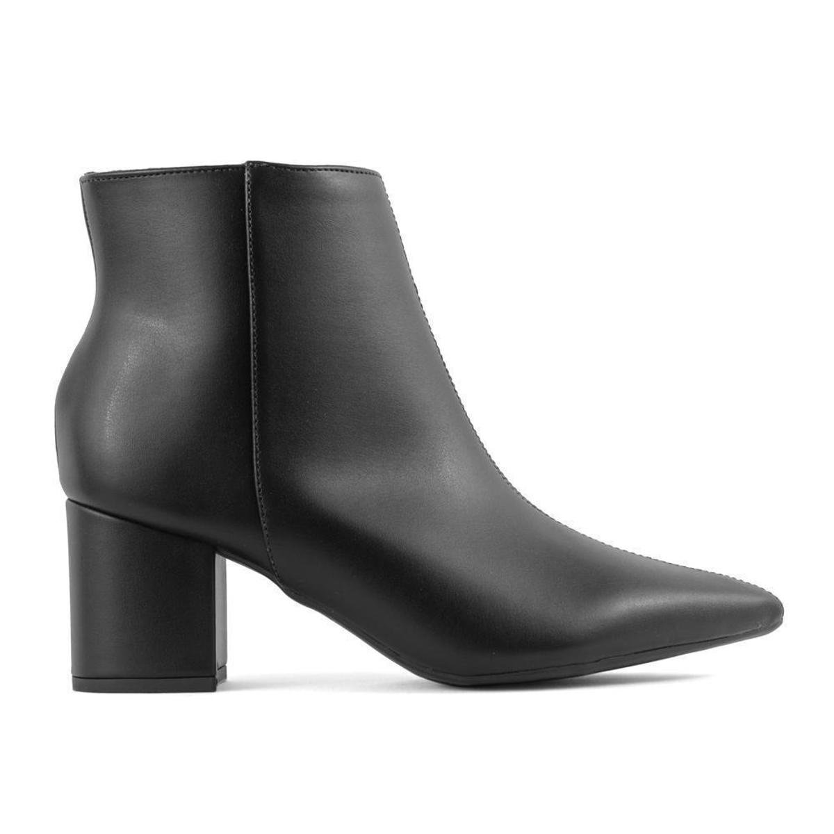 Bota Feminina Maria Filo Salto Bloco - Preto | Netshoes