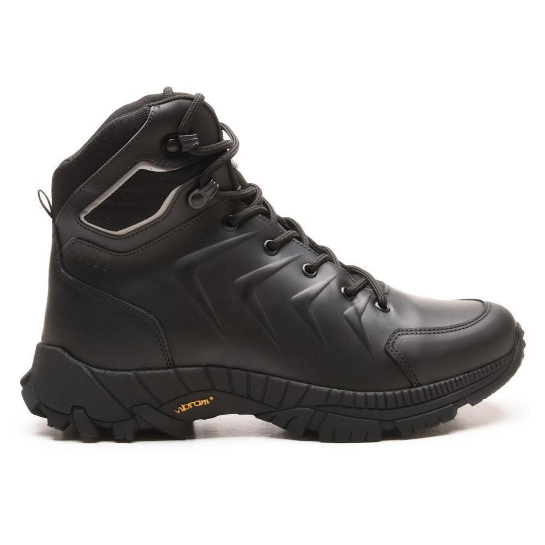 Bota Masculina Adventure Couro Impermeável Trilas Aventuras - Preto | Netshoes