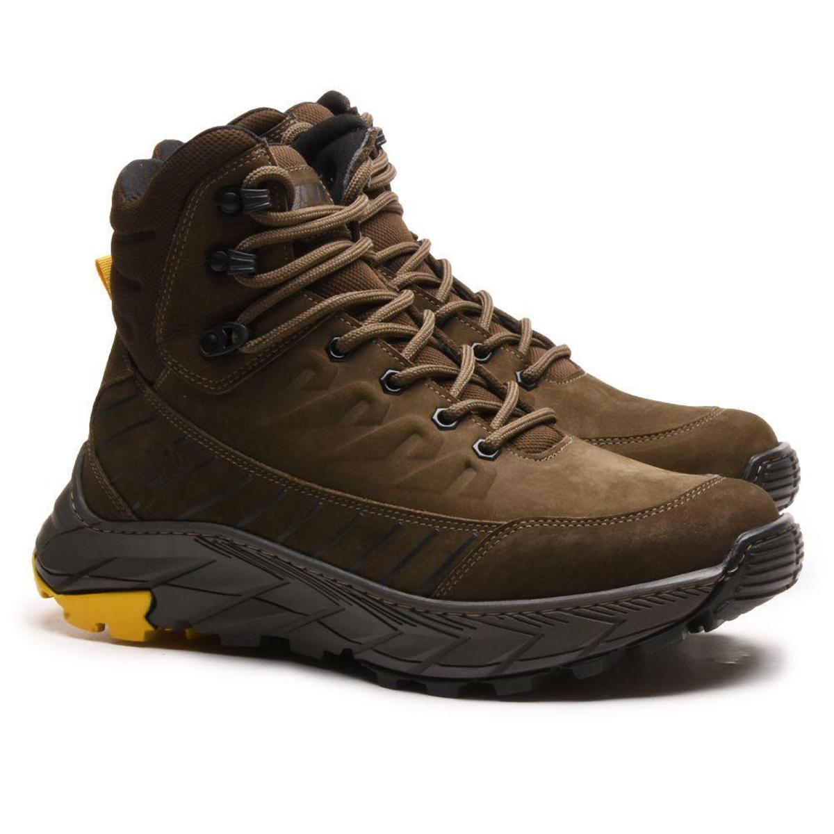 Bota Masculina Adventure Pro 3D em Couro Legítimo Premium com palmilha ...