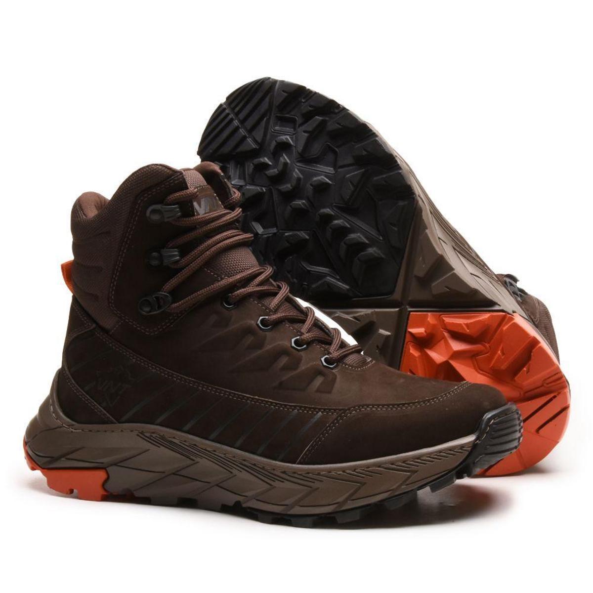 Bota Masculina Adventure Pro 3D Oliva Couro Legítimo com Solado ...