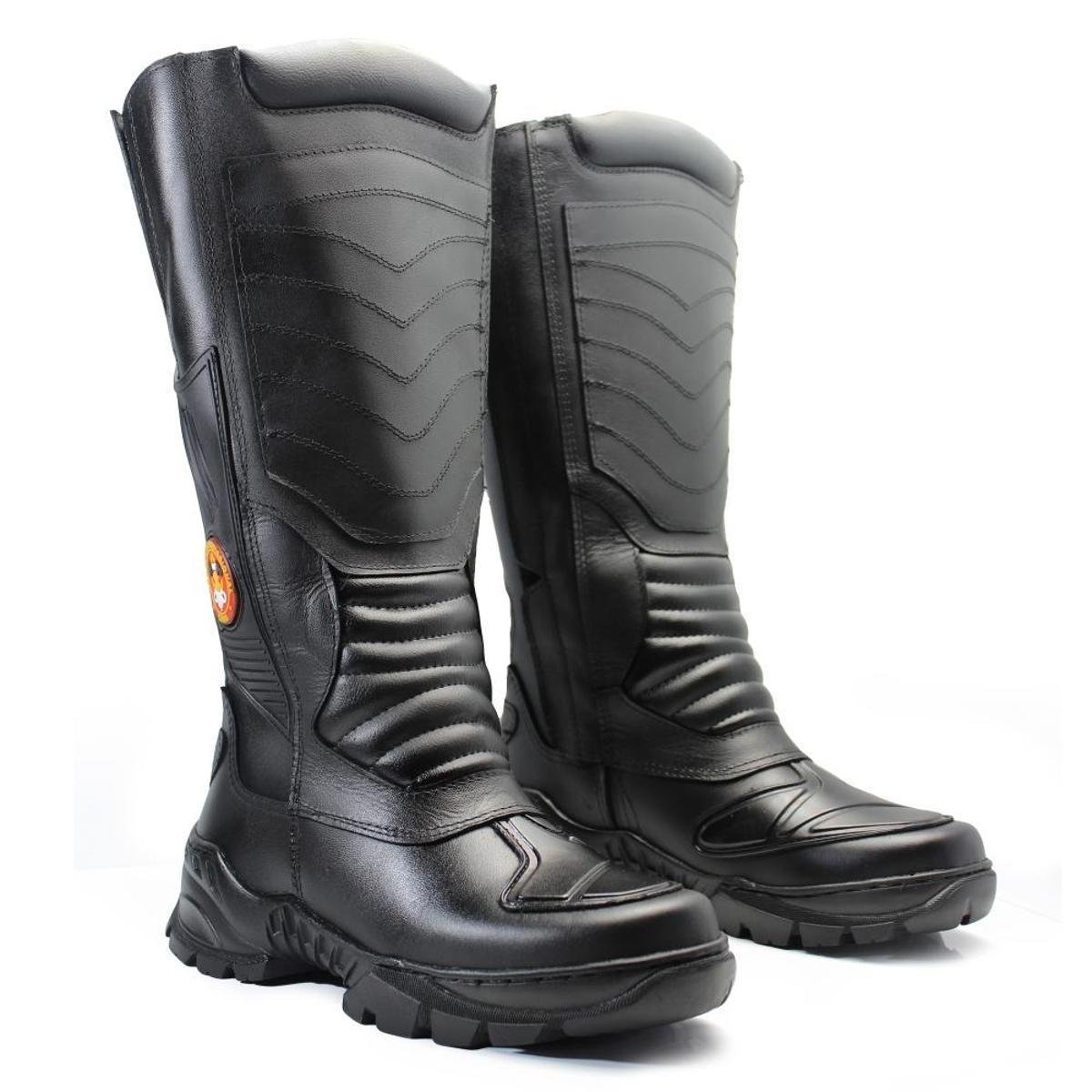 Bota Masculina Bombeiro Samu Com Ziper Cano Longo Armata - Preto | Netshoes