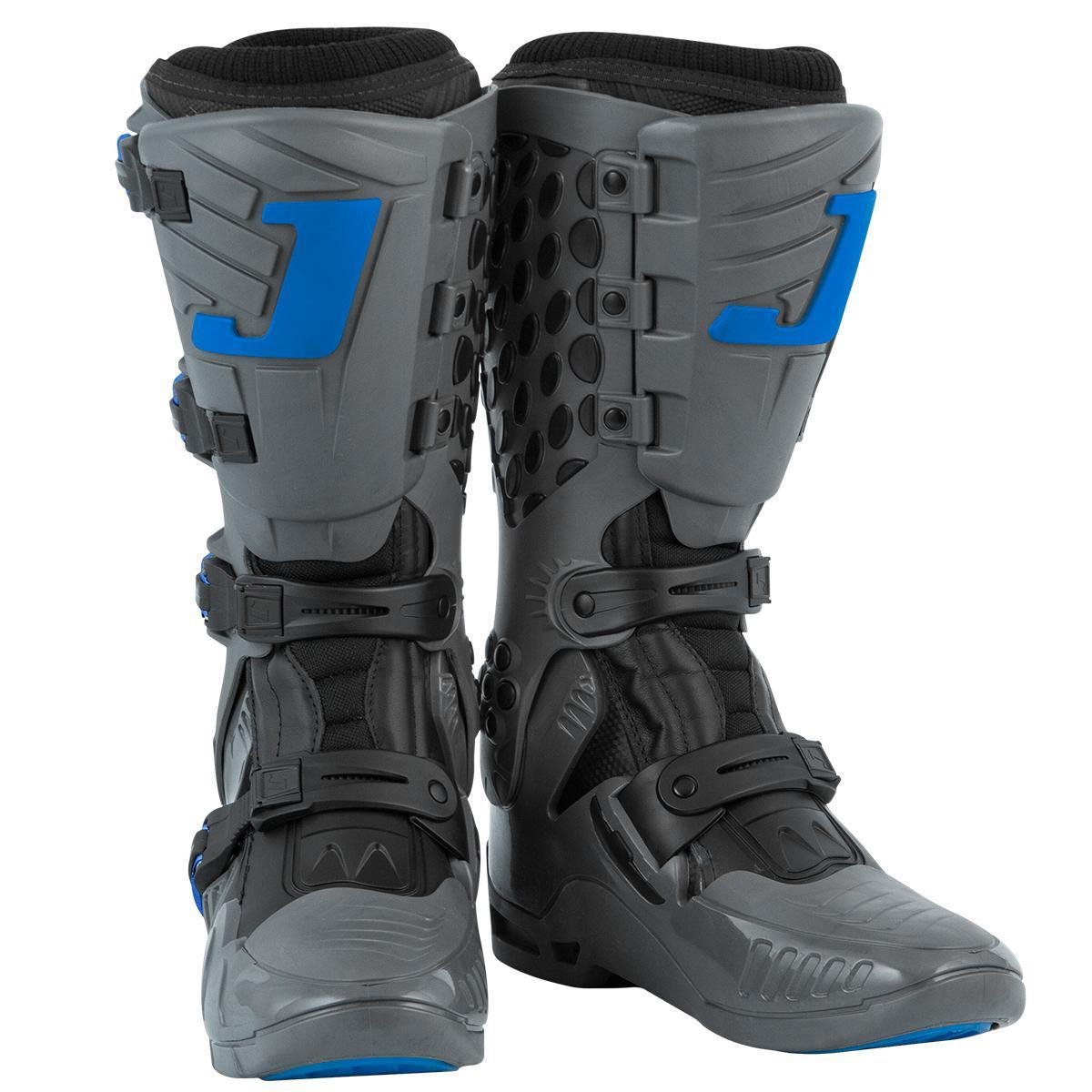 Bota Motocross Articulada Jett Lite New Color Grey & Blue - Azul | Netshoes