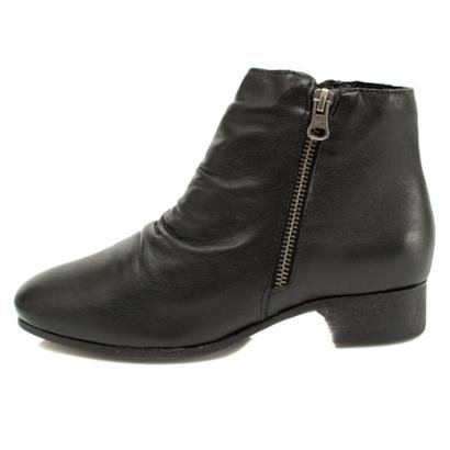 Bota Pattini em Couro Cano Baixo Preto 38 - Preto | Netshoes