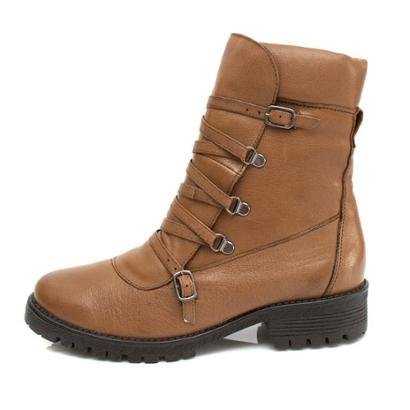 Bota Pattini em Couro Tratorada Caramelo 39 - Caramelo | Netshoes