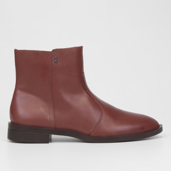 Bota Santa Lolla Couro Cano Médio Feminina - Marrom | Netshoes