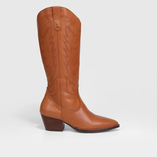 Bota Western Santa Lolla Cano Alto Feminina - Caramelo | Netshoes