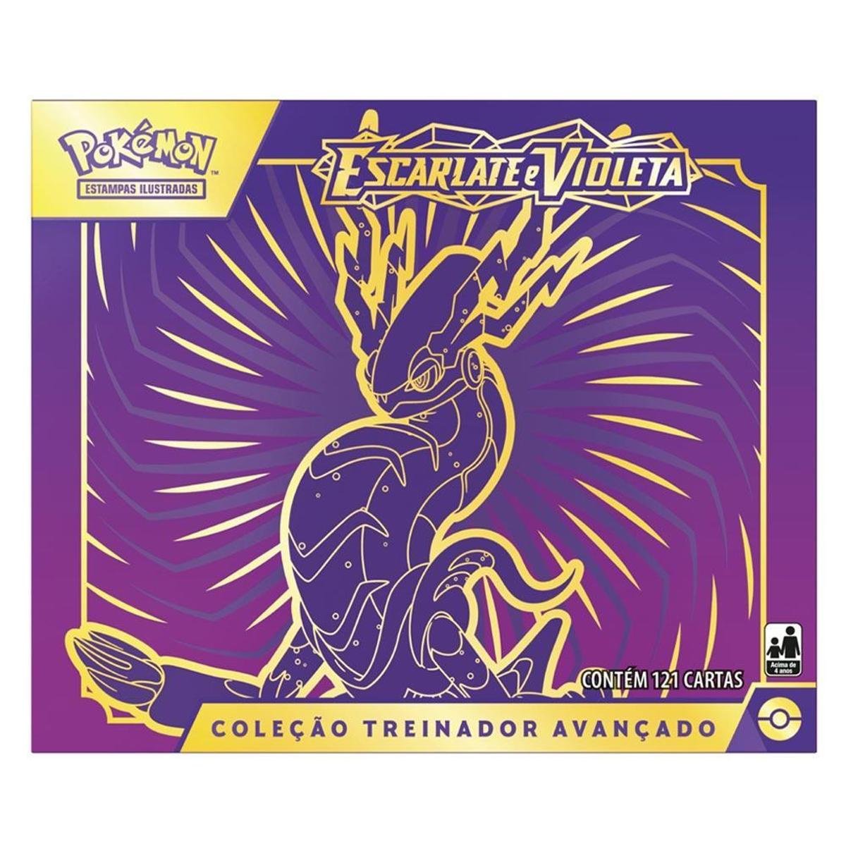 Box Pokemon Treinador Avançado Escarlate e Violeta 121 Cartas Miraidon ...