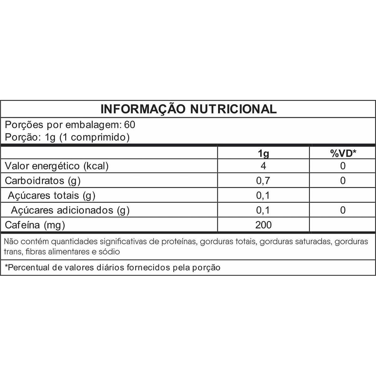 Caféina Thonus Power Pulse 200mg Por Porção 60 Comprimidos de 1000mg ...